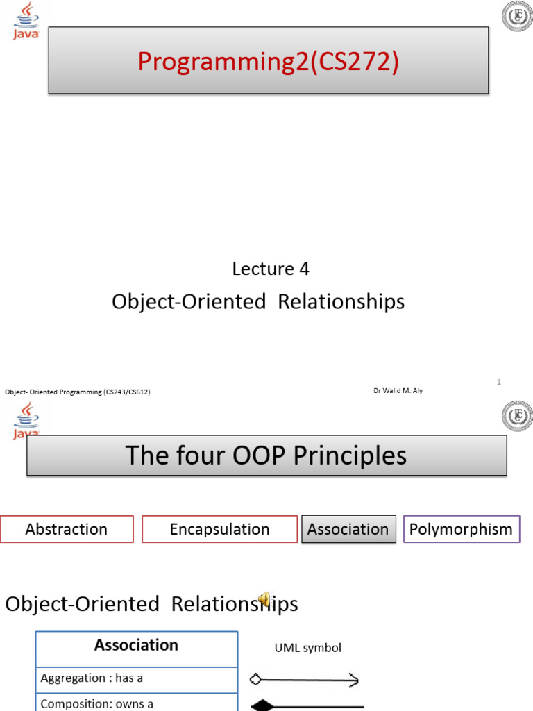 lect04-week3 | PDF | Method (Computer Programming) | Inheritance (Object Oriented Programming)