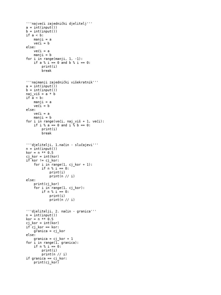 Informatika Random Python Kodovi | PDF