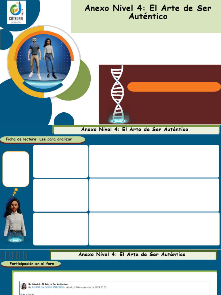 Unidad 3 - Nivel 4 - El Arte de Ser Auténtico - (80017A - 1704) Juliana ...