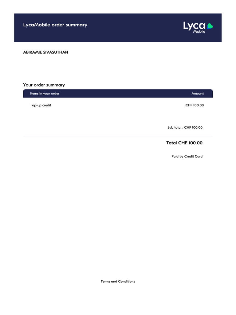 Lycamobile Track Order