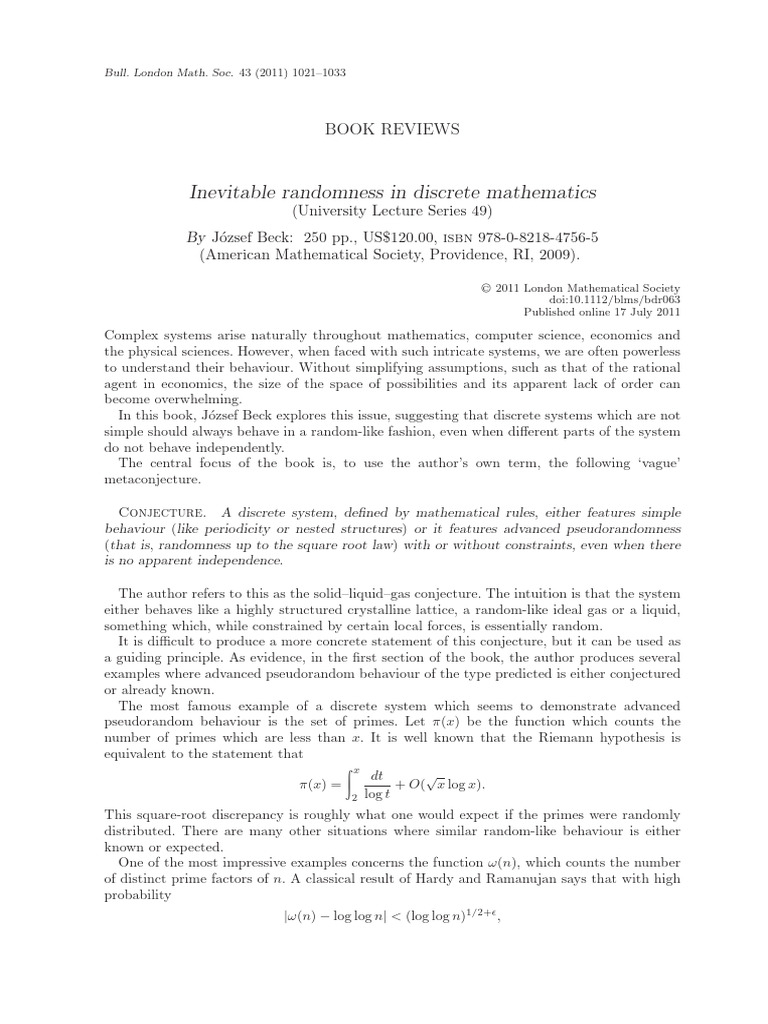 book review 5 | PDF | Mathematics | Prime Number