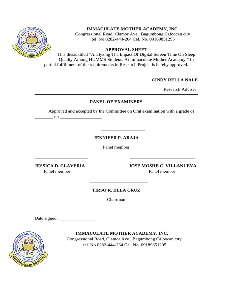 Digital Screen Time and Sleep Quality Study | PDF | Sleep | Insomnia