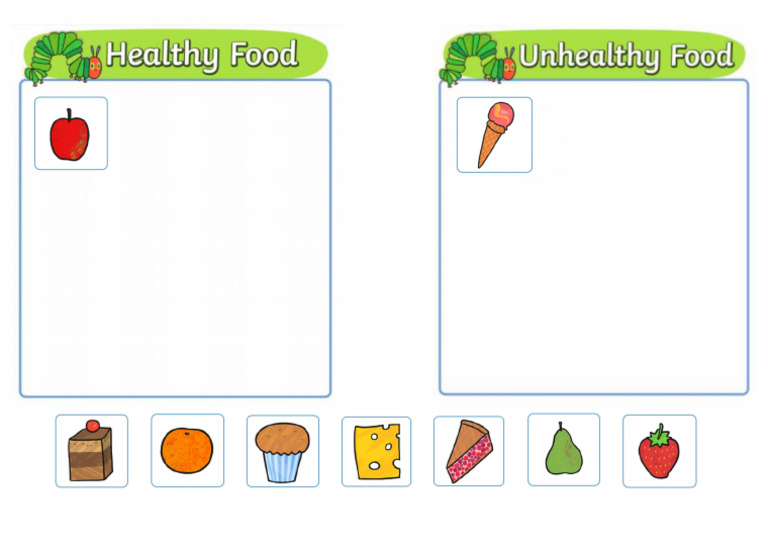 Healthy Unhealthy Sorting Activity | PDF