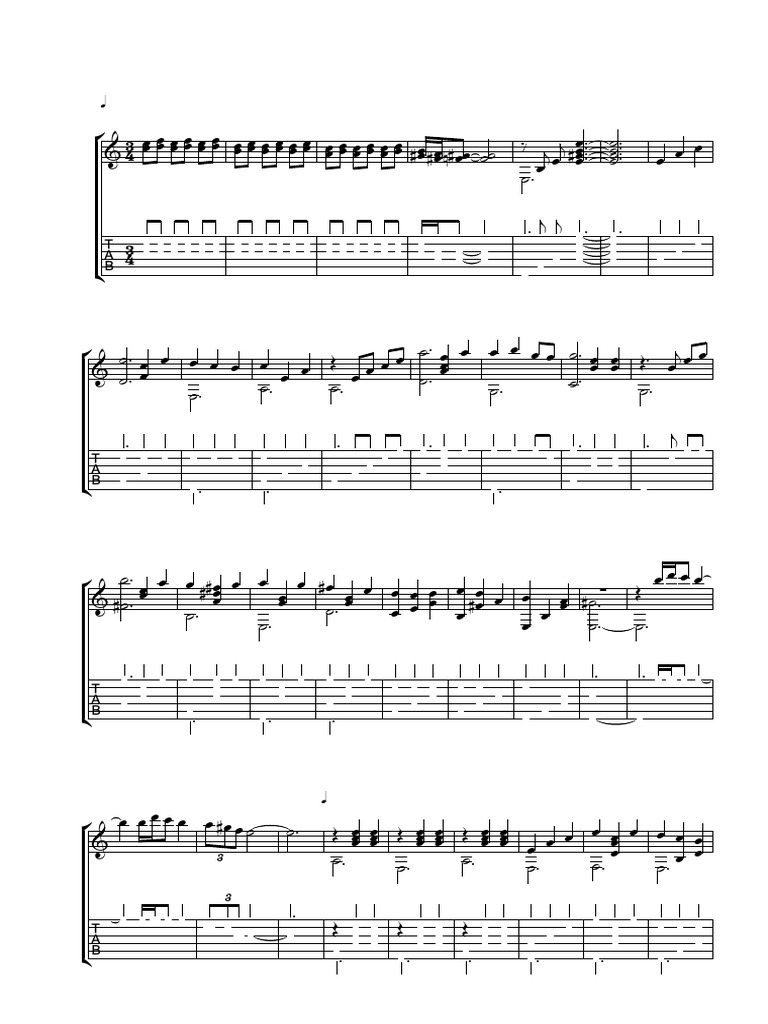 Guitar TAB for Howl's Moving Castle | PDF | Musicology