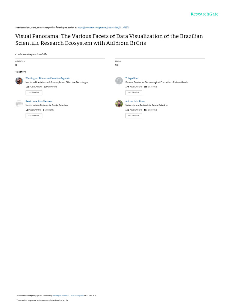 OR2024 Presentation Visualizacao - Docx 1 | PDF | Data | Information