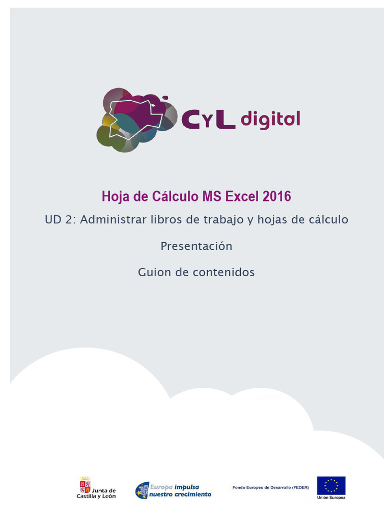 Excel_2016_UD2_PRESENTACION | PDF | Hoja de cálculo | Microsoft Excel
