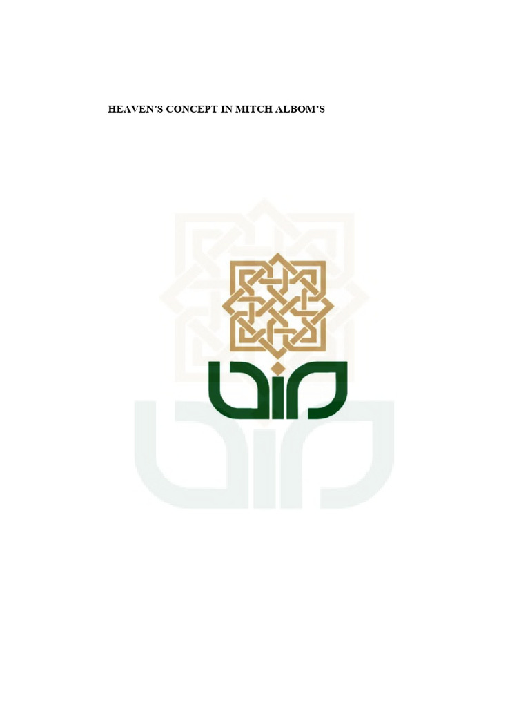 Heaven Concept The Five People You Meet in Heaven | PDF | Surah ...