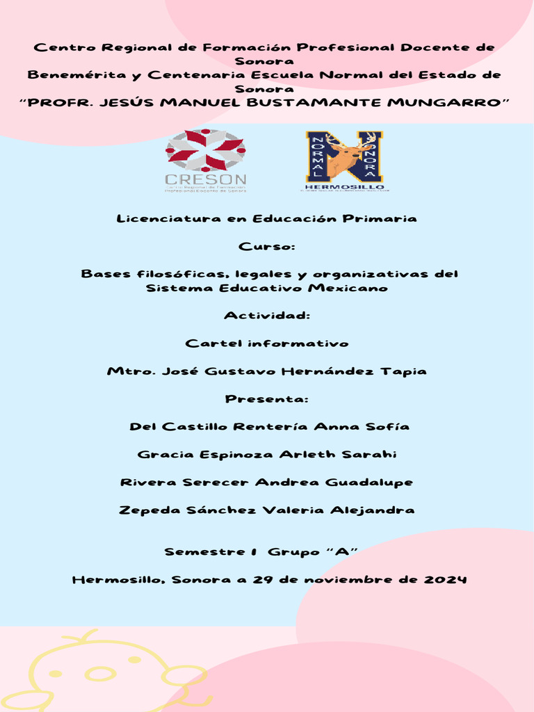 Cartel Informativo sobre Educación Primaria | PDF | Educación de la ...