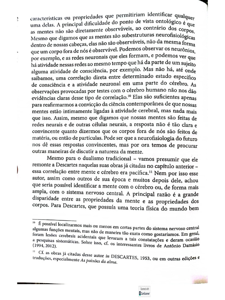 Trecho - O Campo Da Mente - Introdução À Filosofia Da Mente | PDF