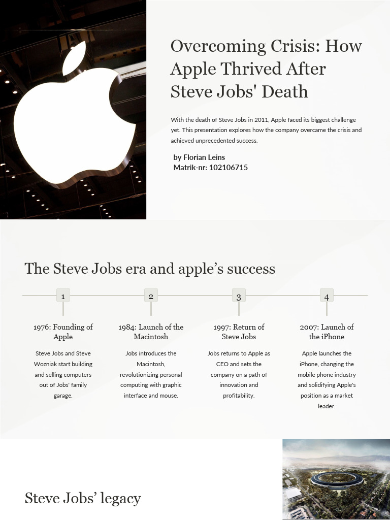 The-Crisis-Apple-Faced-After-Steve-Jobs-Death | PDF | Apple Inc ...