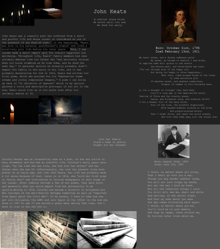 Elijah's Poet Infographic | PDF | John Keats | Poetry