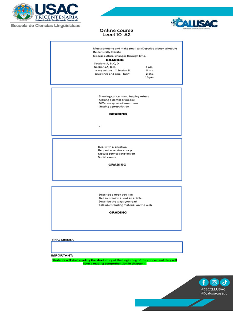 Grading Level 10 Top Notch | PDF