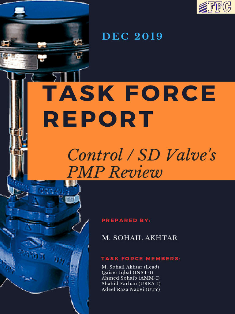 Task Force Report - Control Valves PMP Review | PDF | Vacuum | Valve