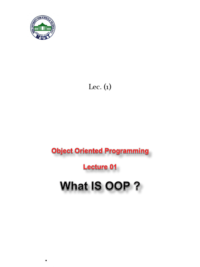 Lecture1 | PDF | Programming Paradigms | Computer Programming
