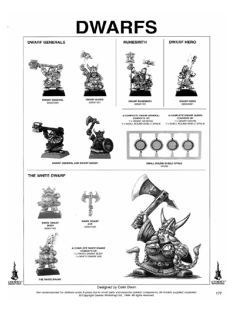Dwarfs - Catalogue 4th-5th Edition | PDF