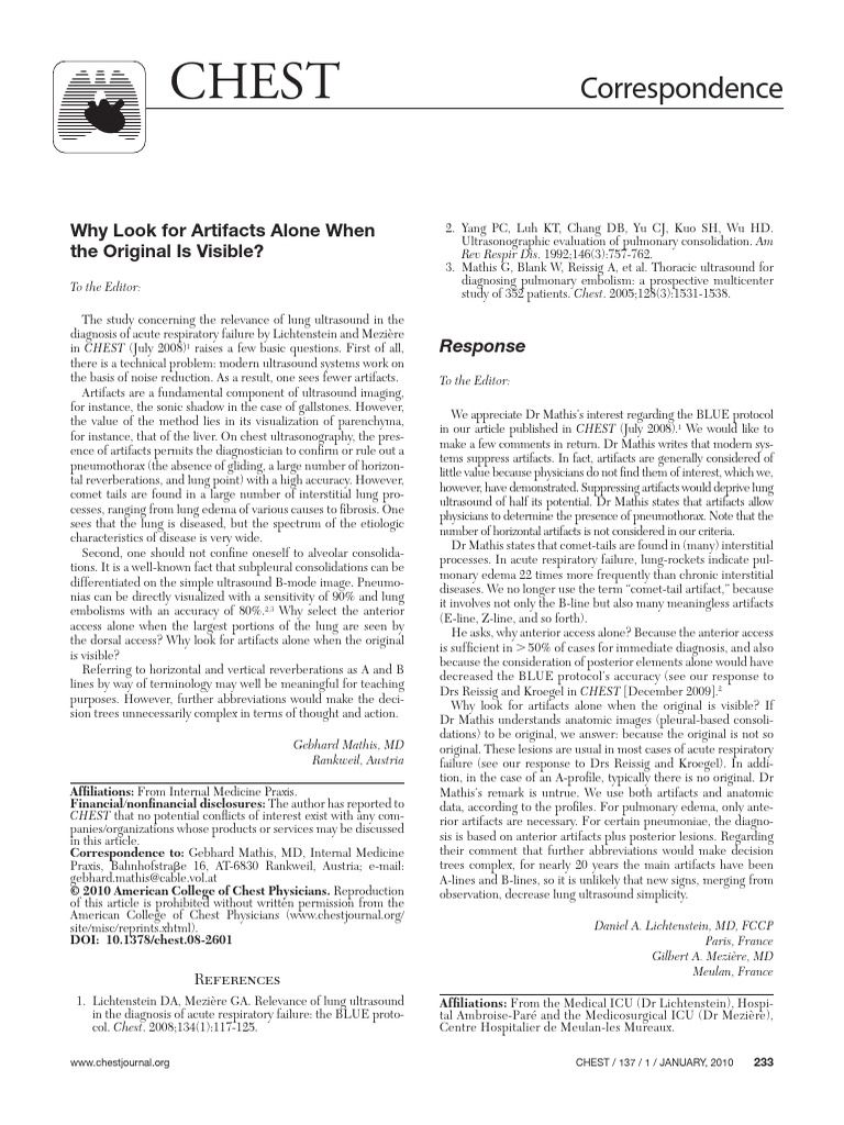 Why Look for Artifacts Alone When the Original Is Visible? | PDF | Lung ...