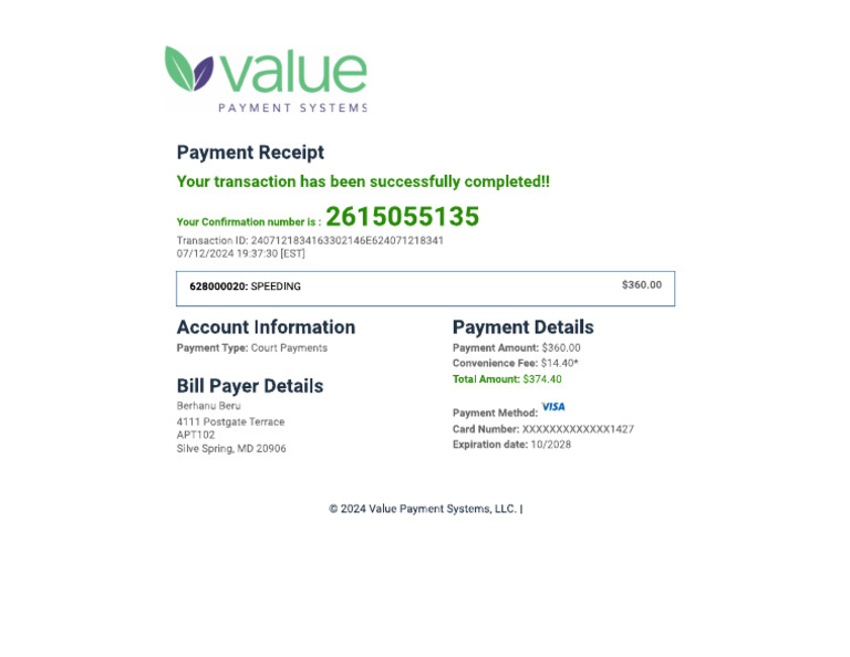 Ticket Payment Georgia | PDF