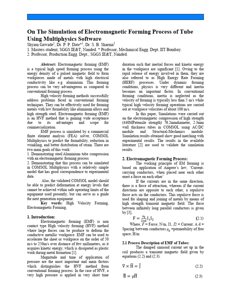 Gawade Paper | PDF | Inductor | Electromagnetic Induction