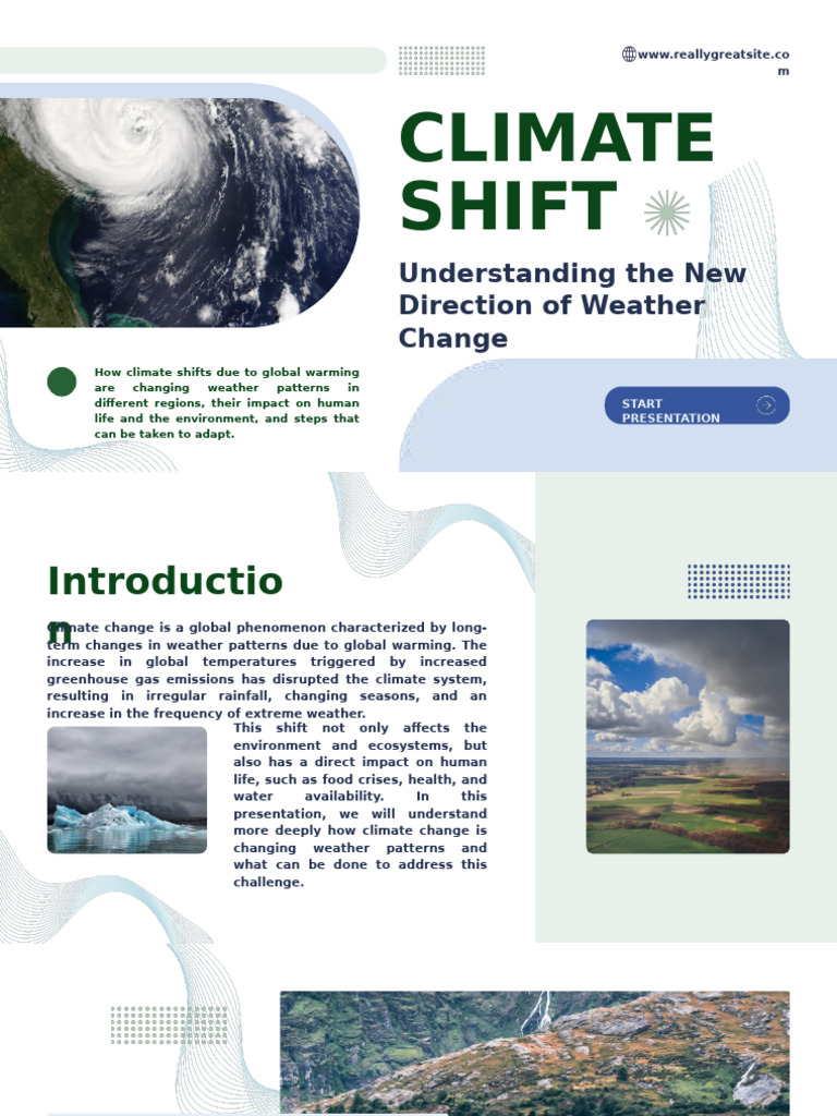 Blue and Green Simple Climate Shift Presentation | PDF | Climate Change ...