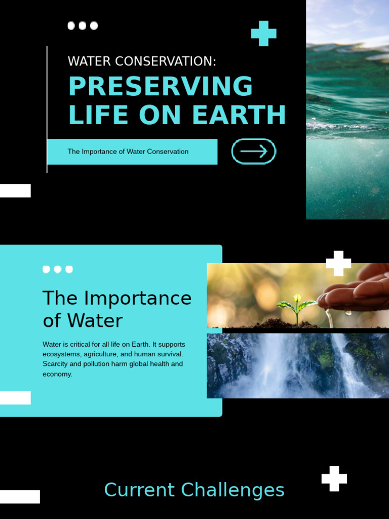 Black Blue Modern Water Conservation Presentation | PDF