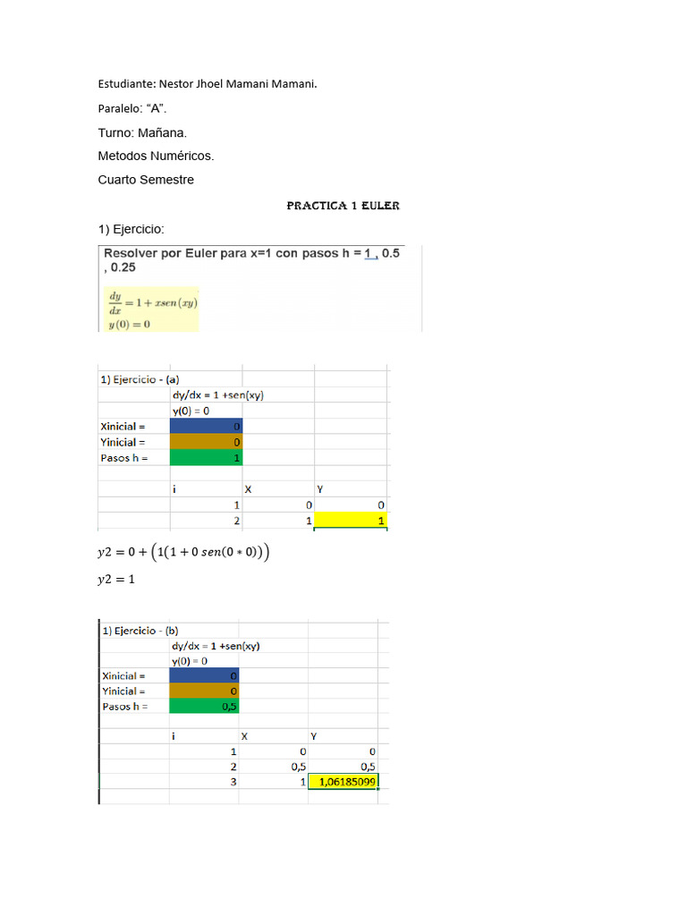 Practica 1 Euler | PDF