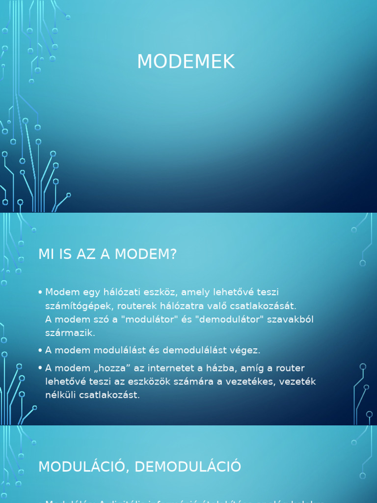 Modemek | PDF