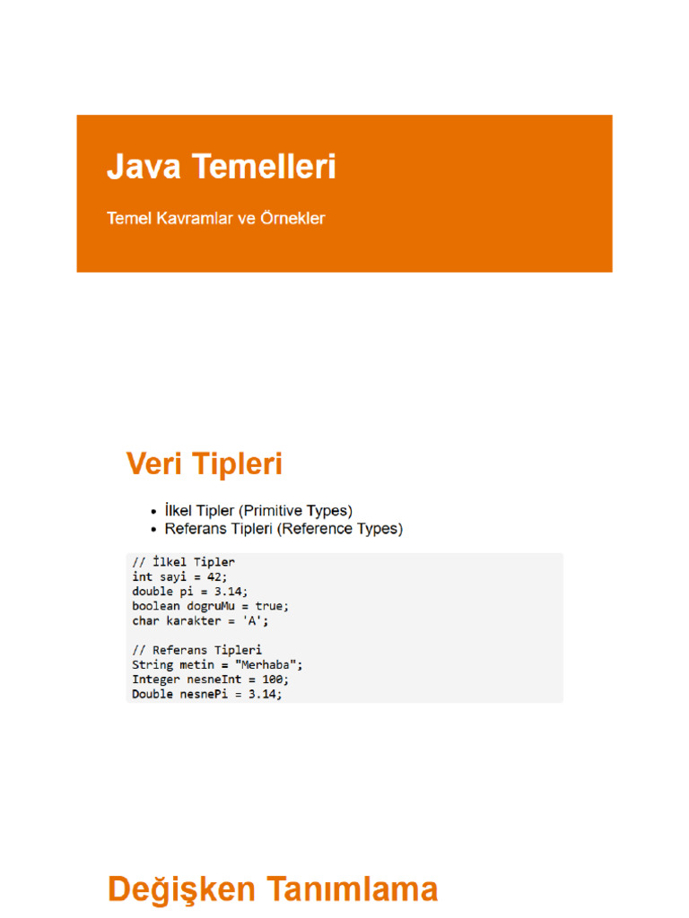 Java Temelleri | PDF