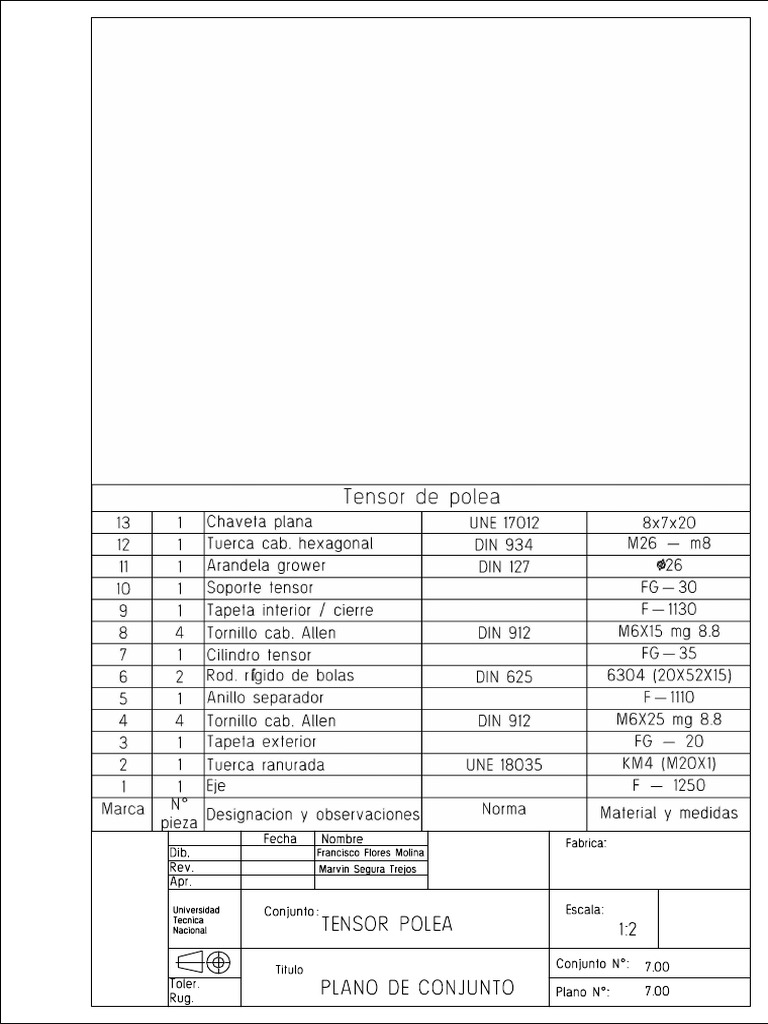 Tensor de Polea-Lista de Conjunto | PDF