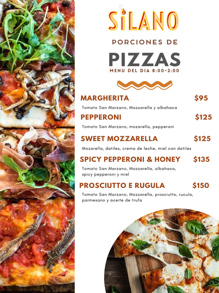 Menú de Pizzas Deliciosas y Precios | PDF