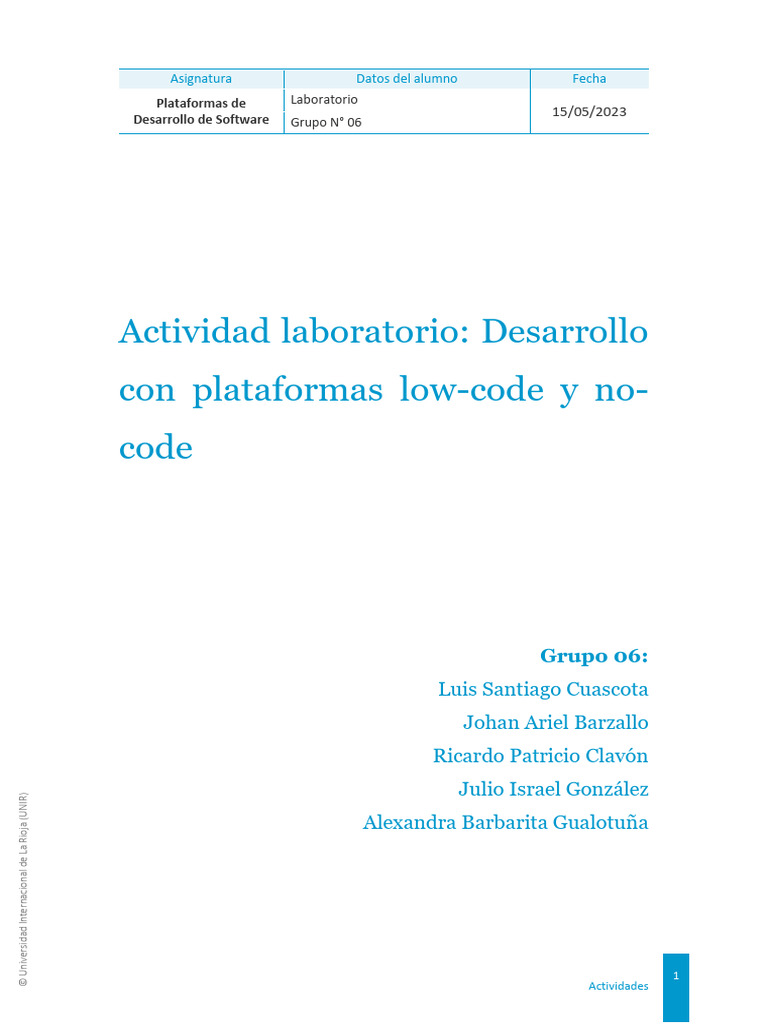 Lab02 Plataformas ClavonRIcardo PDF | PDF | Software de la aplicacion | Software