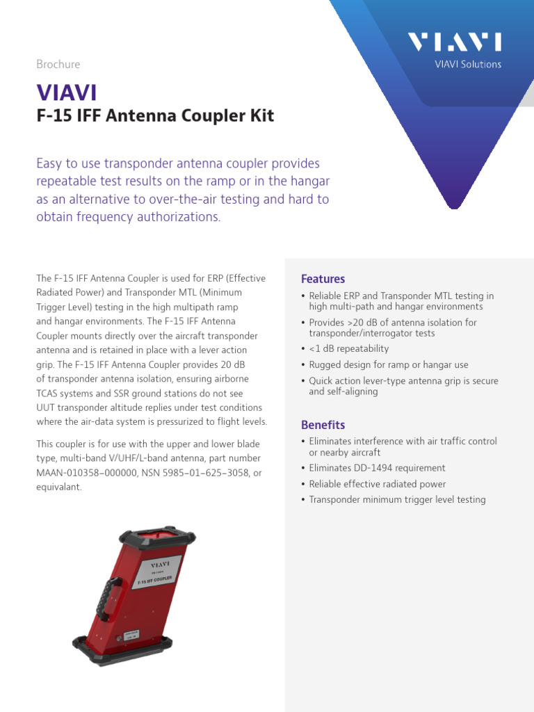 F-15 IFF Coupler-Brochure | PDF | Telecommunications ...