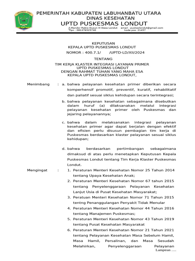 SK TIM ILP Londut | PDF