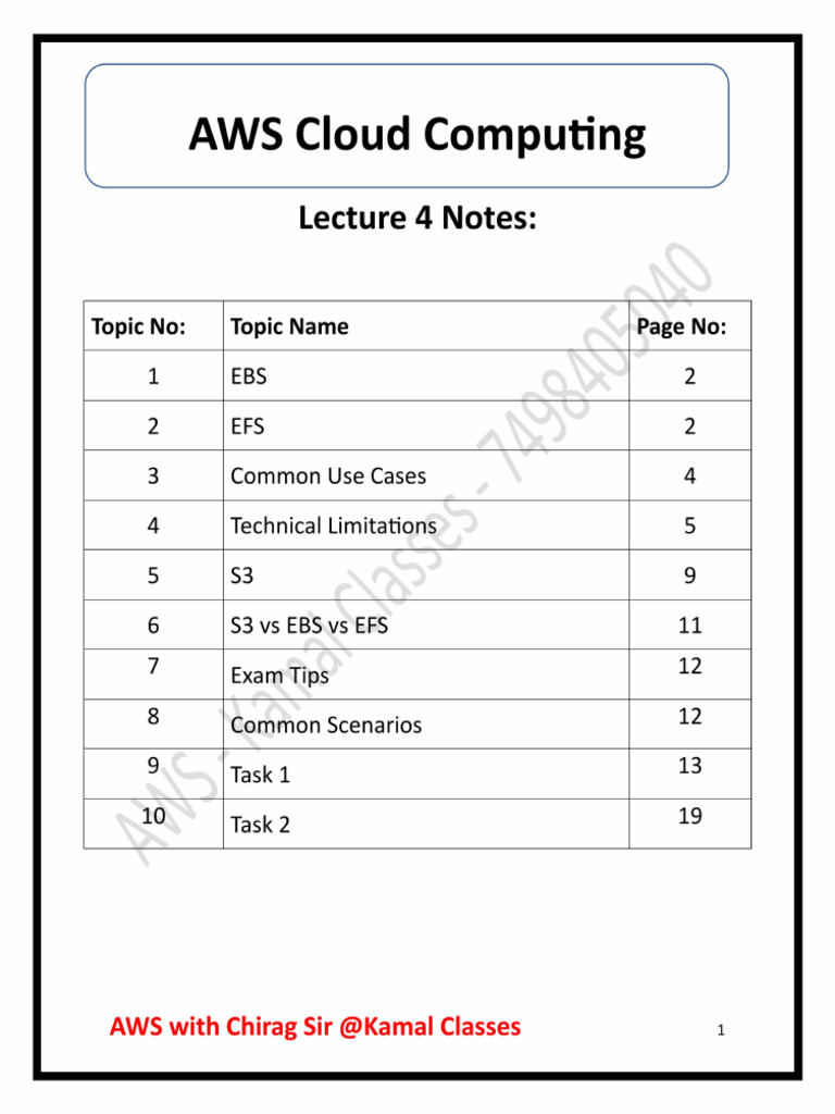 AWS Lecture 4 - Im | PDF