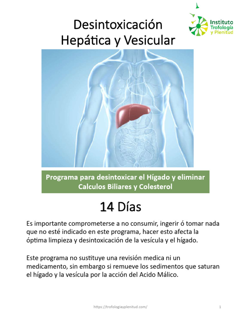 Desintoxicacion Hepatica y Vesicular 2021 | PDF | Hígado | Desintoxicación