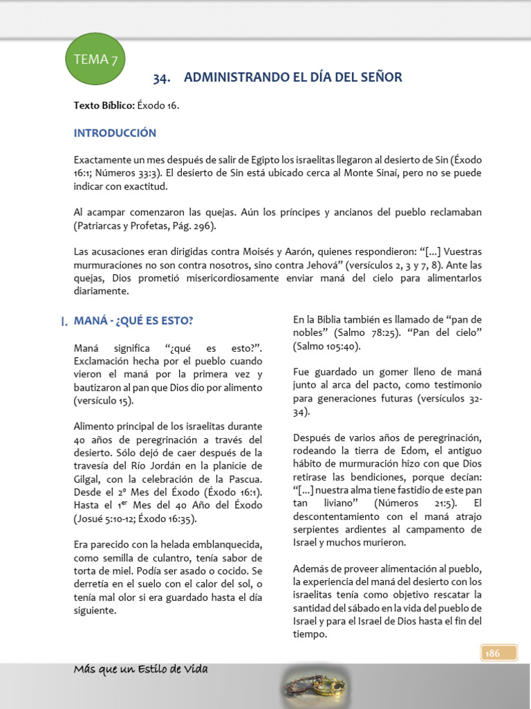 34 - Administrando El Día Del Señor - 034 | PDF | Libro del éxodo ...