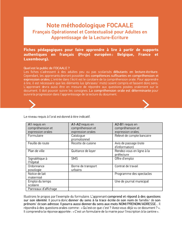 Focaale-Note-Methodologique (1) Français Opérationnel Et Contextualisé ...