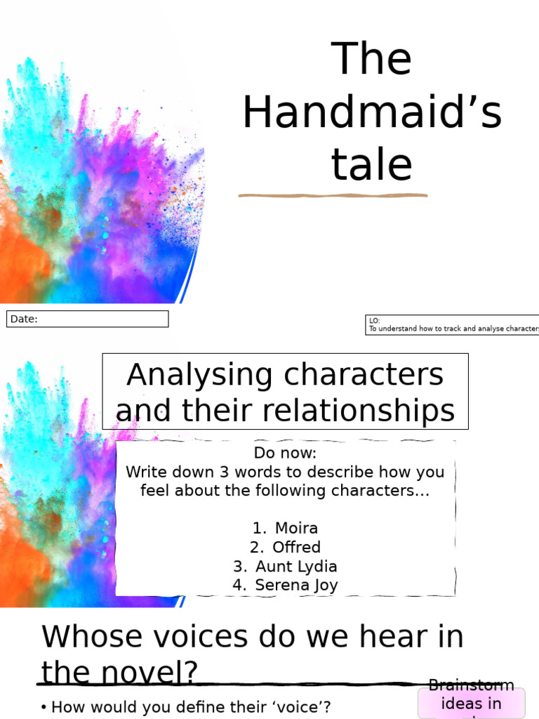 The Handmaid's Tale Character Lesson | PDF | Imagination | Novels