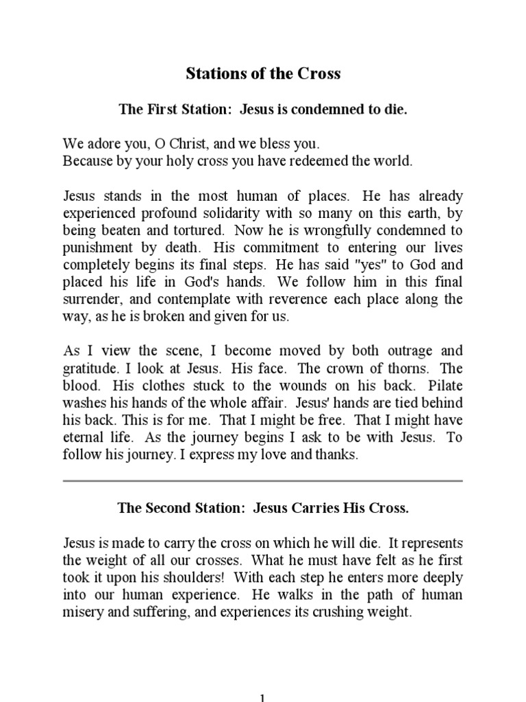 Stations of The Cross4 | PDF | Crucifixion | Jesus