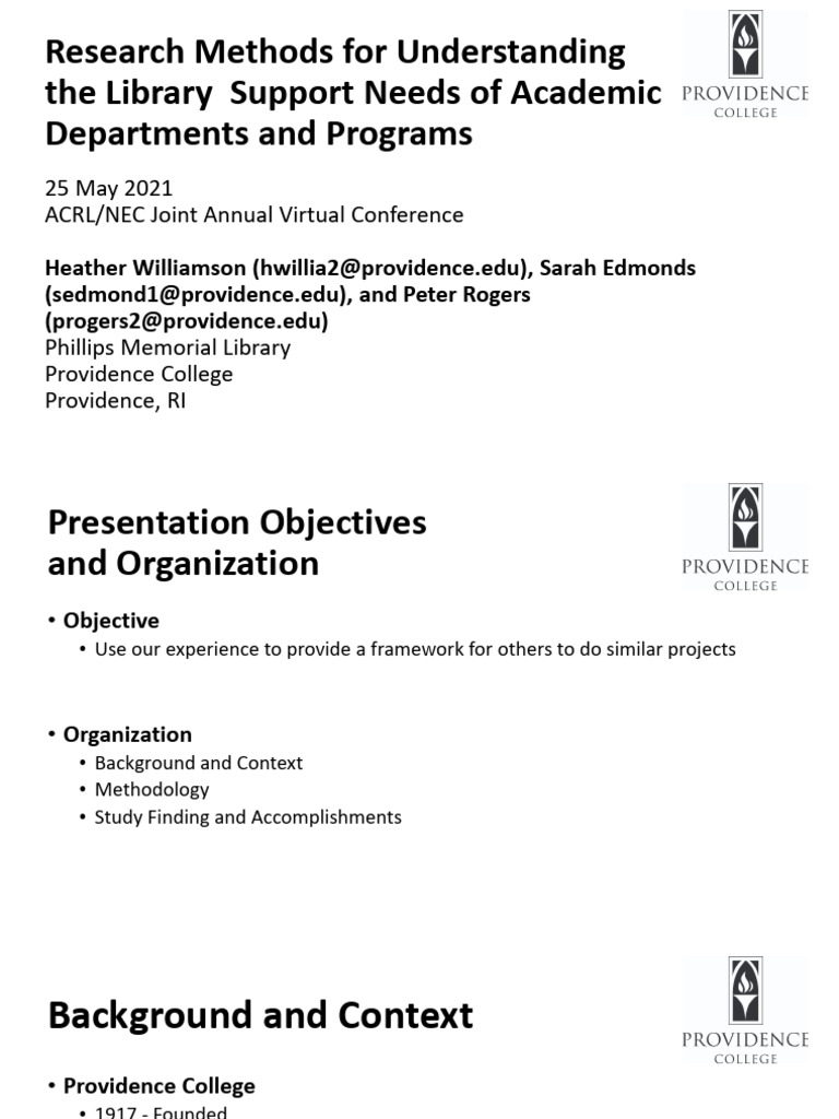 Williamson Edmonds Rogers ACRL NEC Spring2021 | PDF | Procedural Knowledge | Methodology