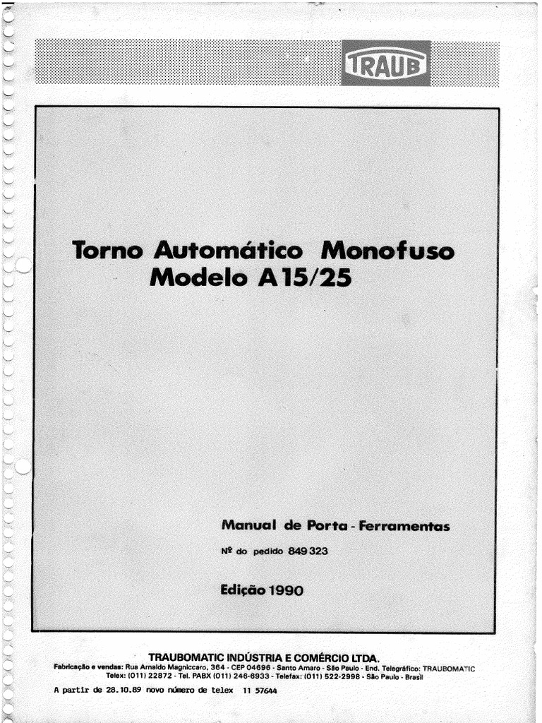 Manual Porta Ferramentas A15 -A25 | PDF
