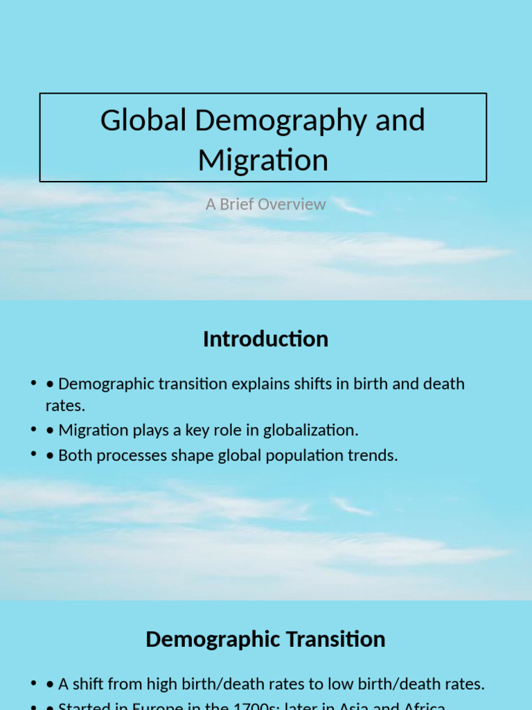 Global_Demography_and_Migration | PDF | Human Migration | Globalization