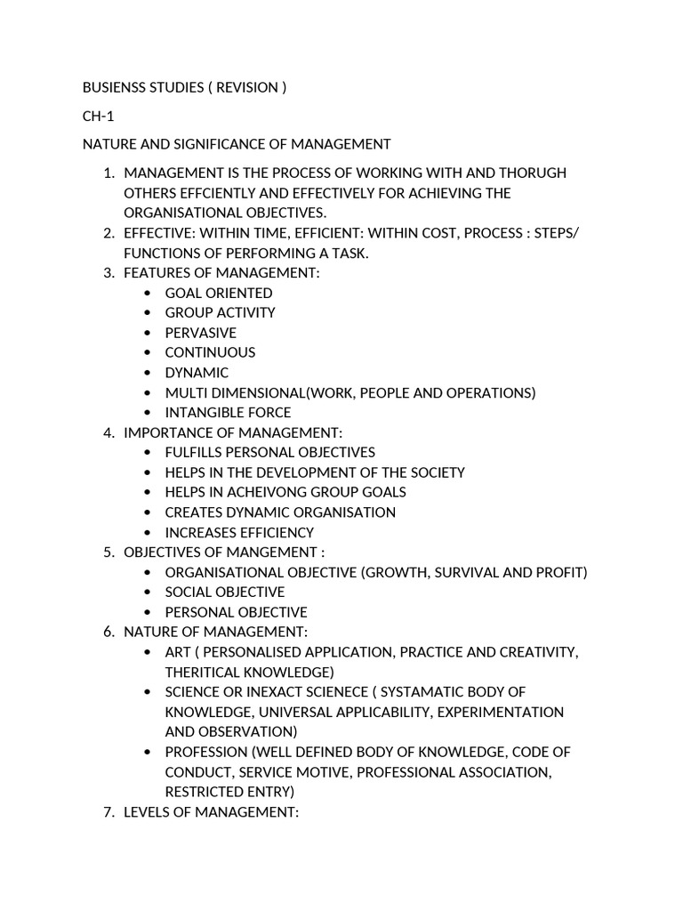 Management Principles and Importance | PDF | Business Economics | Economies