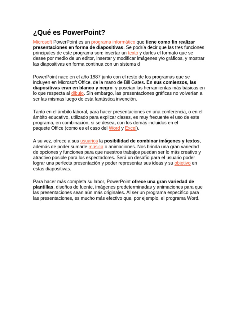 Qué es PowerPoint | PDF | Microsoft PowerPoint | Software