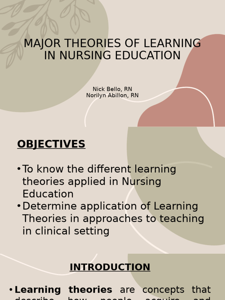 MAJOR-LEARNING-THEORIES | PDF | Constructivism (Philosophy Of Education ...