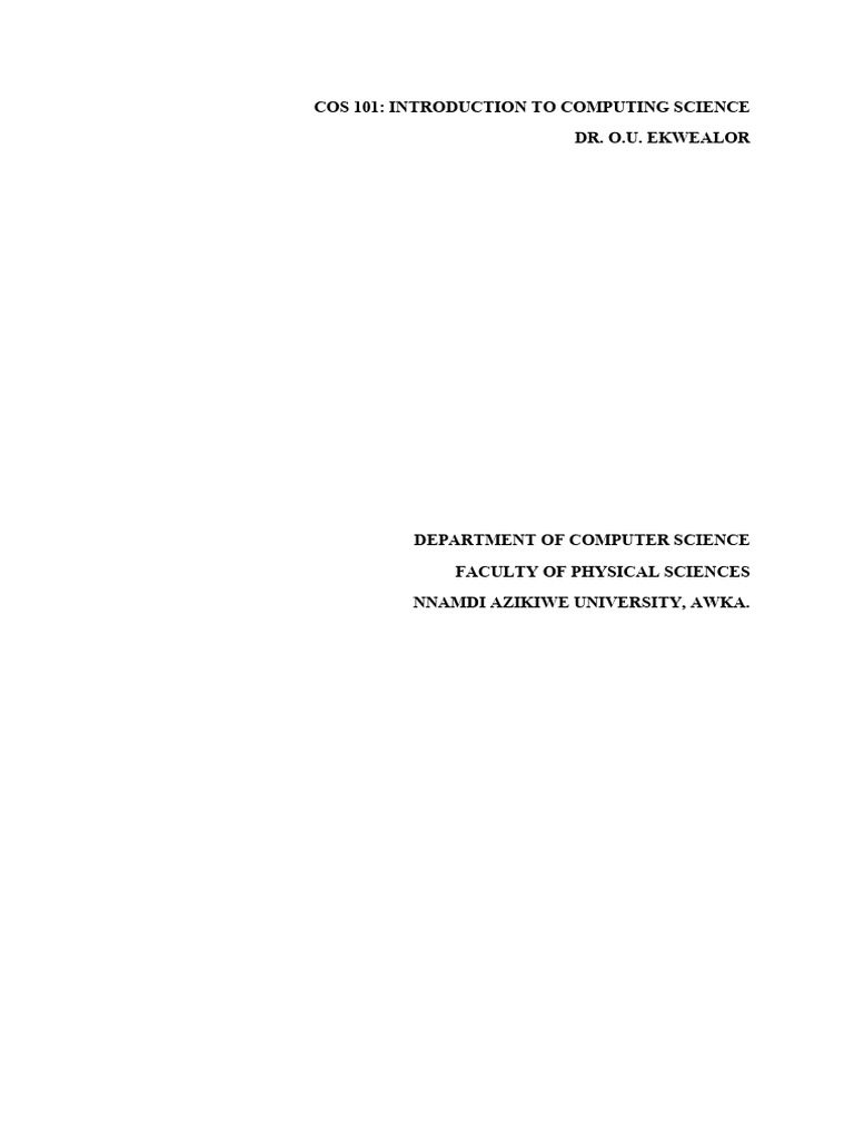 cos 101 | PDF | World Wide Web | Internet & Web