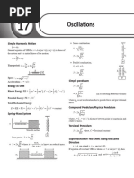 Oscillation Formula Sheet | PDF