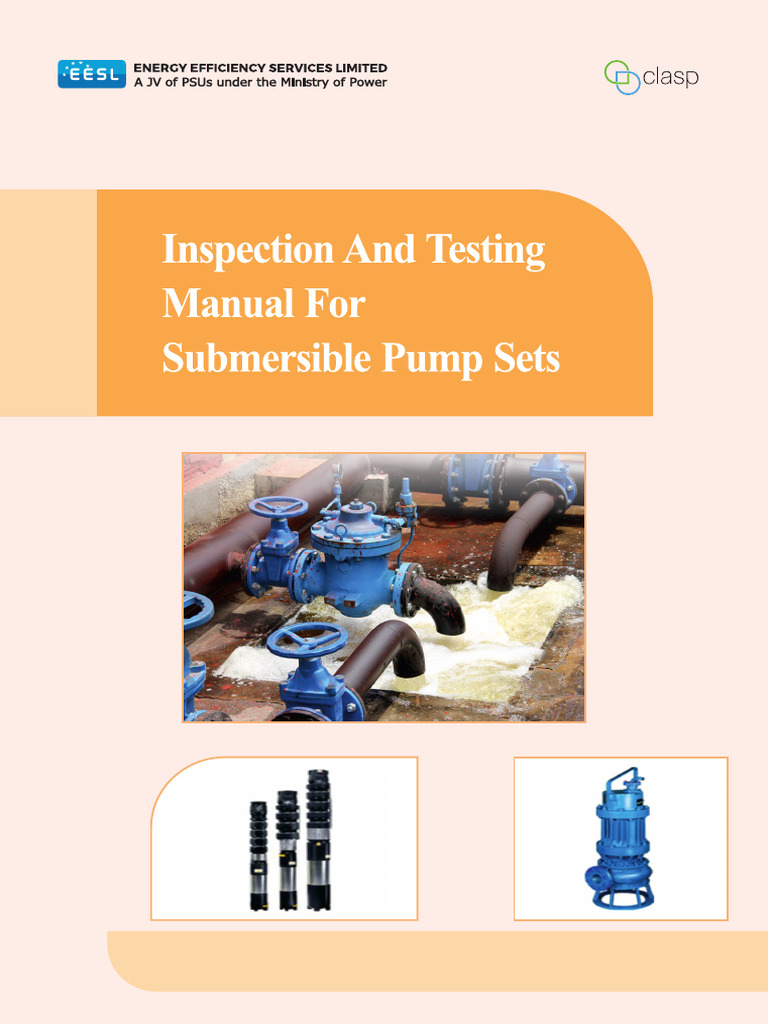 Submersible Pump Sets Testing Manual | PDF | Pump | Electric Motor