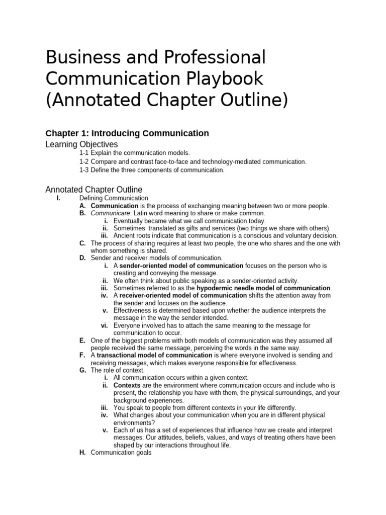 Lecture Notes Communication Textbook | PDF | Résumé | Nonverbal ...