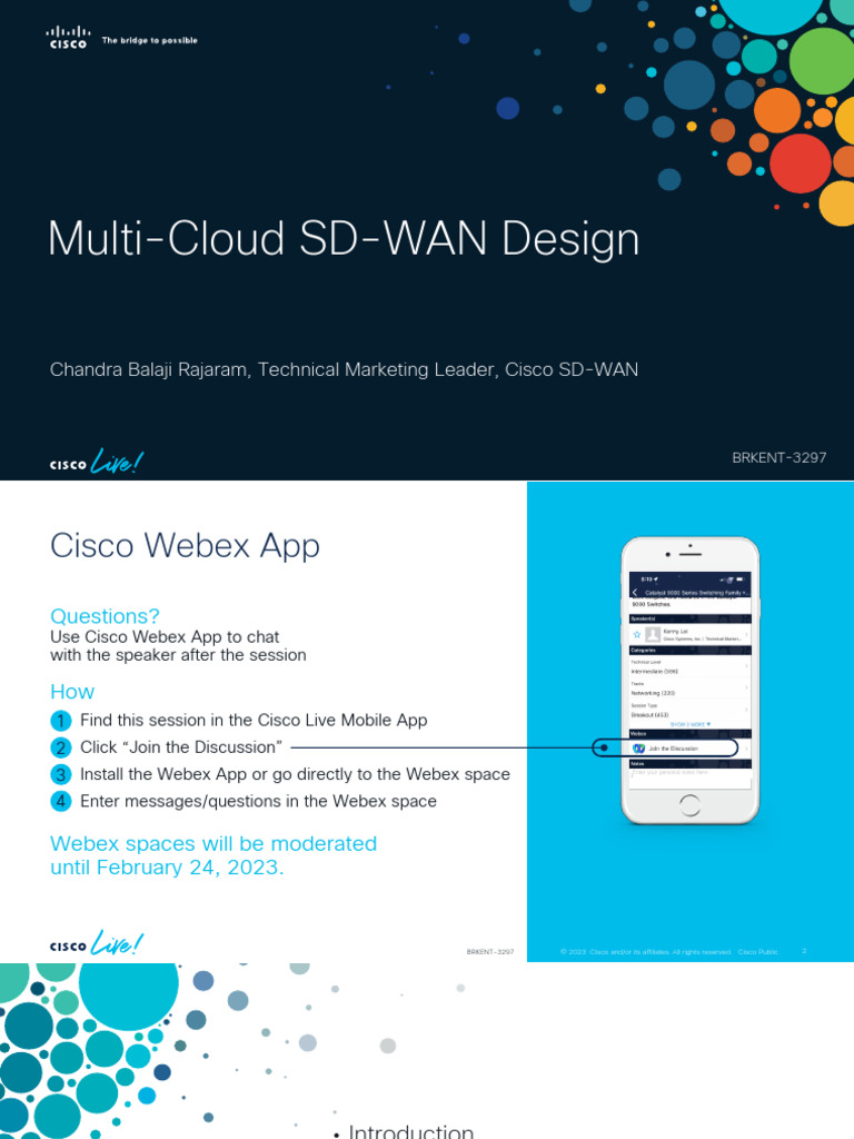 BRKENT-3297-Multi-Cloud SD-WAN Design | PDF | Router (Computing) | Cloud Computing