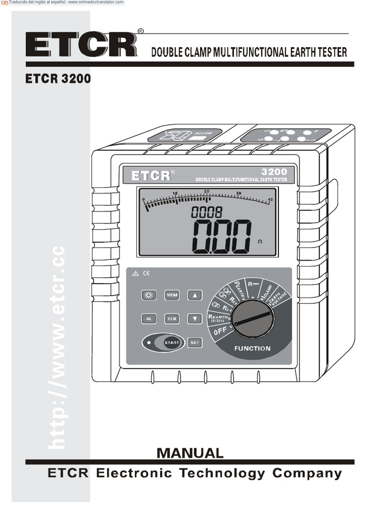 Manual ETCR 3200.en - Es | PDF | Resistor | Resistencia Eléctrica y Conductancia